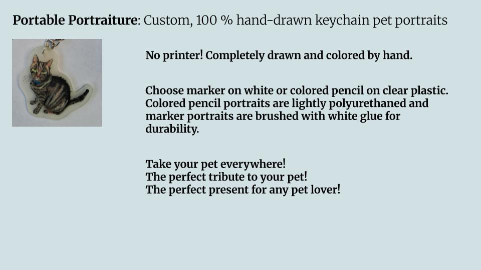 Hand-drawn Pet Keychain - Etsy