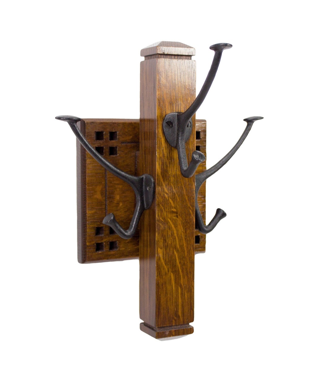 Coat Tree Wall Mounted Arts and Crafts/craftsman Style - Etsy
