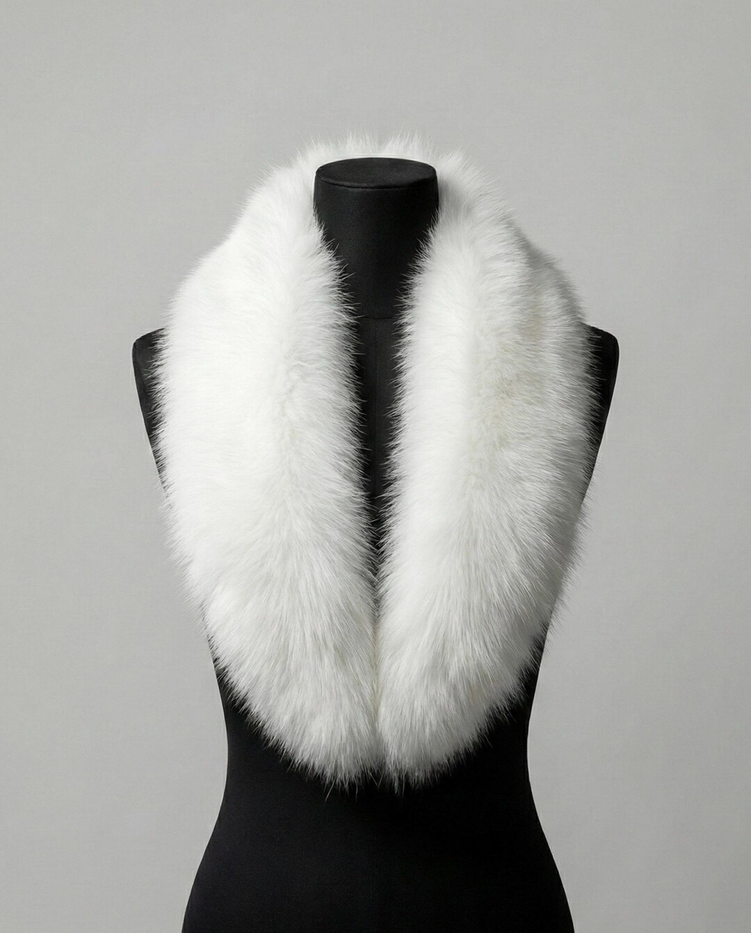 White Fox Fur Collar, Elegant Neck Warmer - Etsy