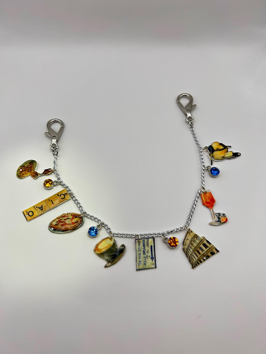 Ciao Bella Bag Charm - Handmade Shrinky Dink Resin Jewelry - Etsy