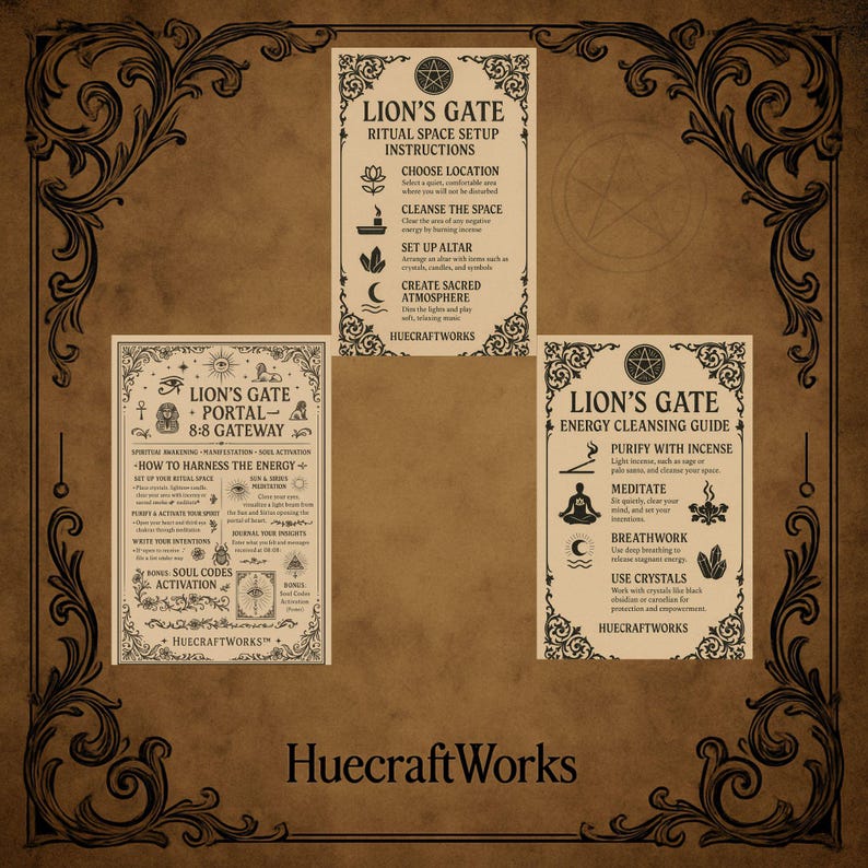 Lion’s Gate Ritual Kit 8:8 Portal – Spiritual Awakening & Manifestation ...