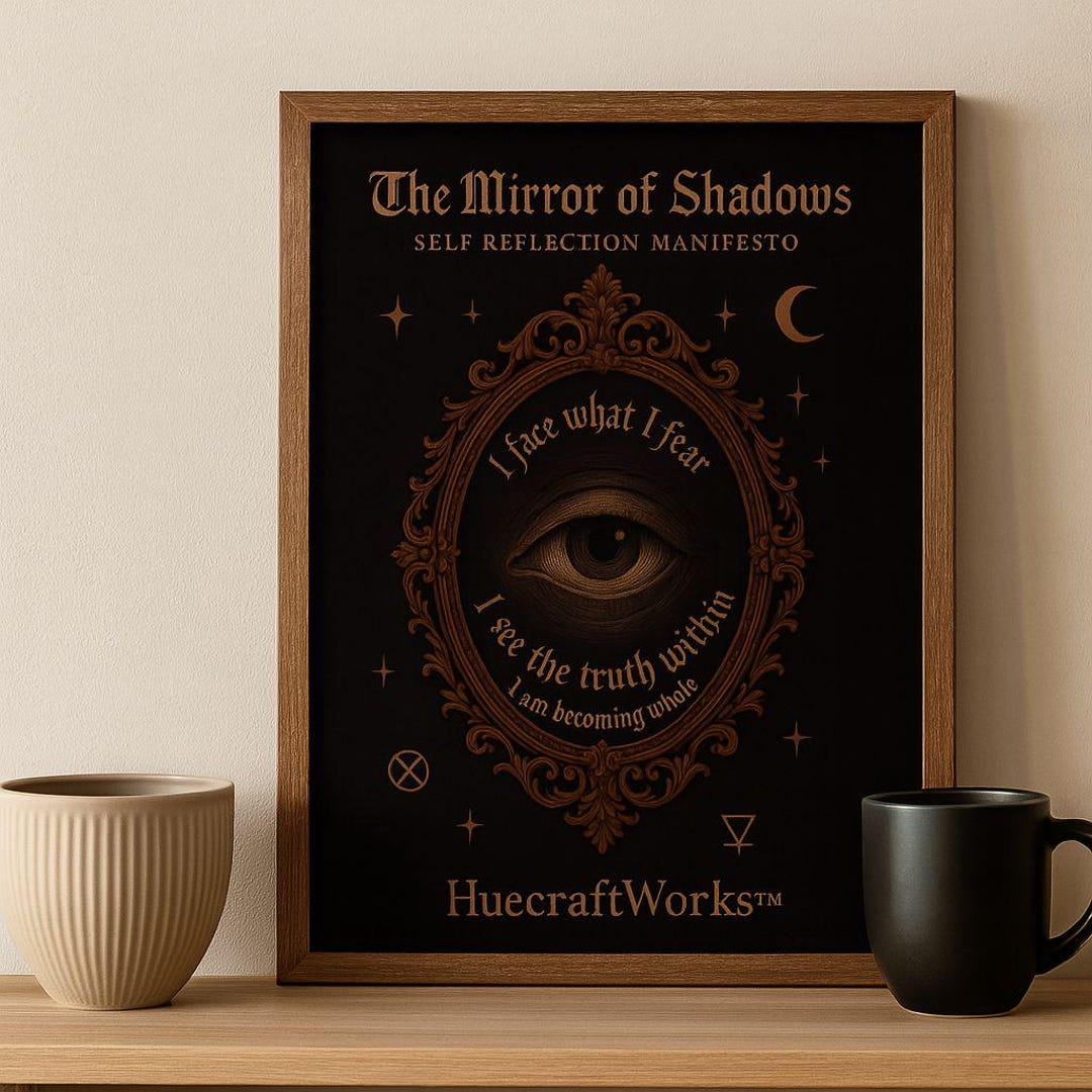 Shadow Work Printable Wall Art – Gothic Mirror of Shadows Self ...