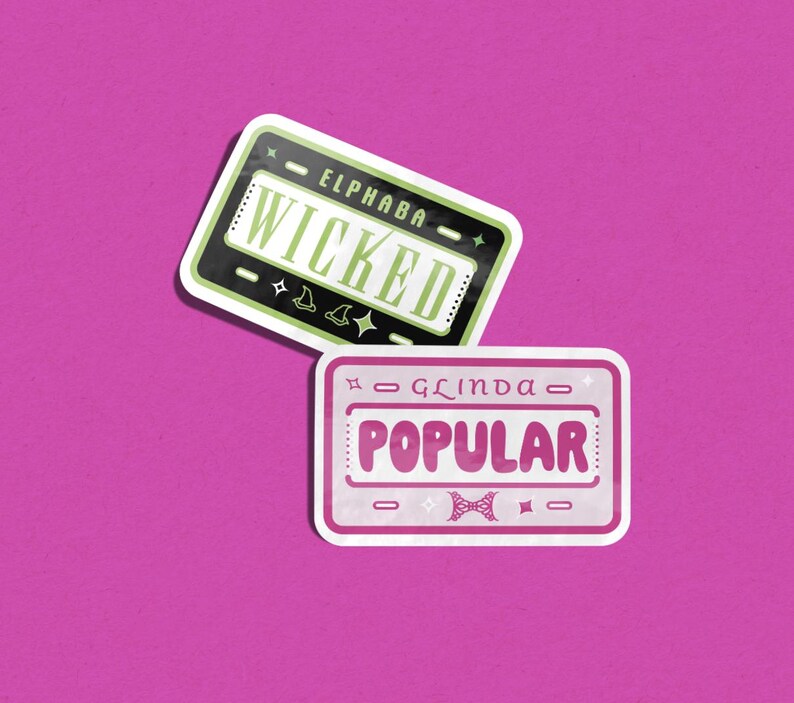 Wicked Elphaba and Glinda Popular Sticker License Plate Design - Etsy