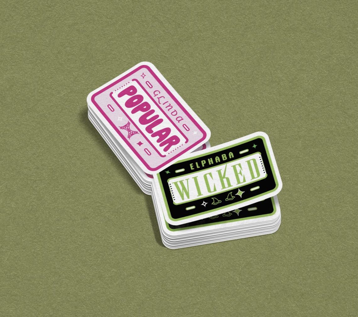 Wicked Elphaba and Glinda Popular Sticker License Plate Design - Etsy