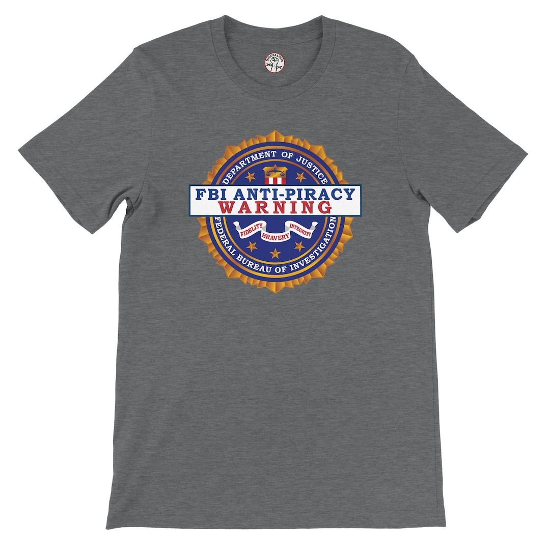 FBI Anti-piracy Warning Seal Crewneck T-shirt - Etsy