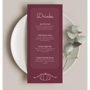 Editable Fall Menu Template Bundle for Canva | Thanksgiving Dinner Menu ...