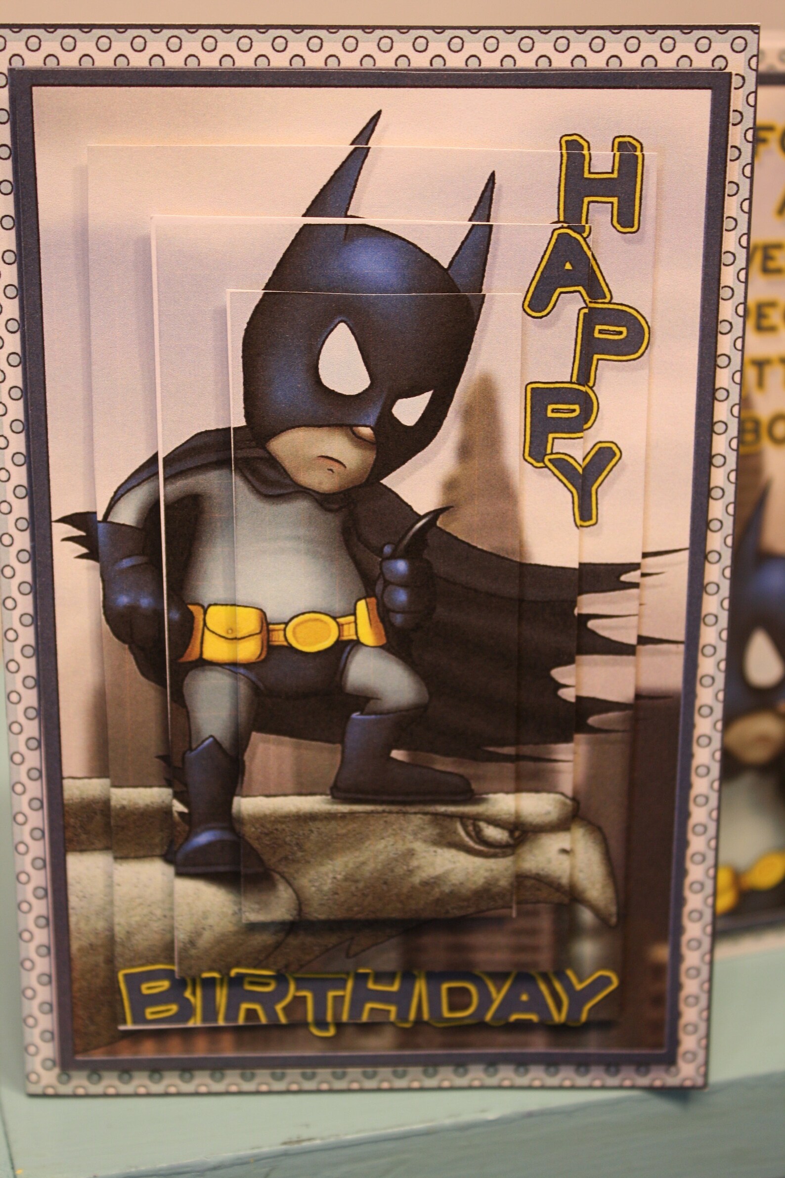 Happy Birthday Bat Boy Assymetric Card Super Hero Birthday | Etsy