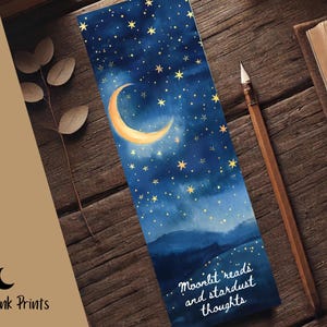 Galaxy Bookmark, Night Sky, Printable| Bookmarks | Fantasy Book ...