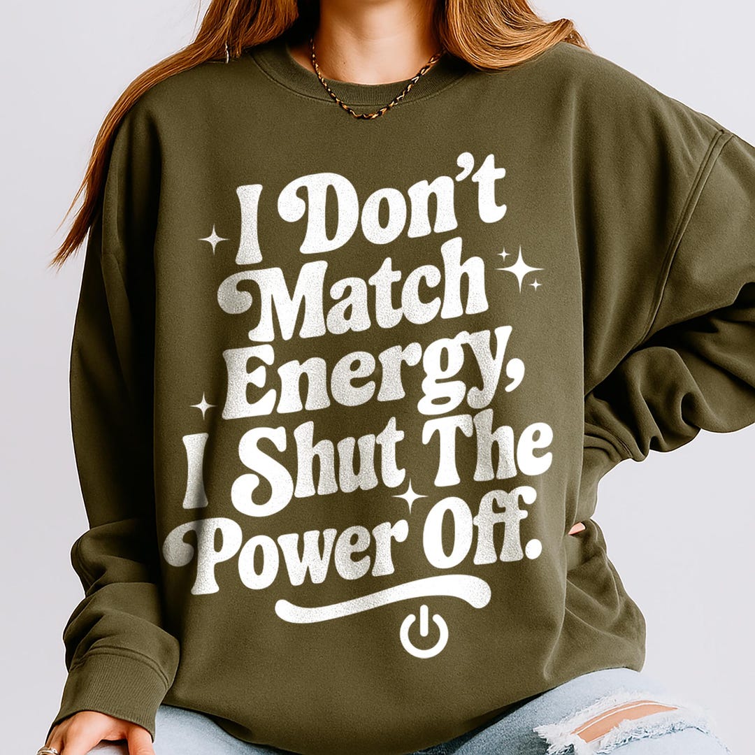 I Dont Match Energy SVG: Funny Quote Retro Shirt Design (digital ...