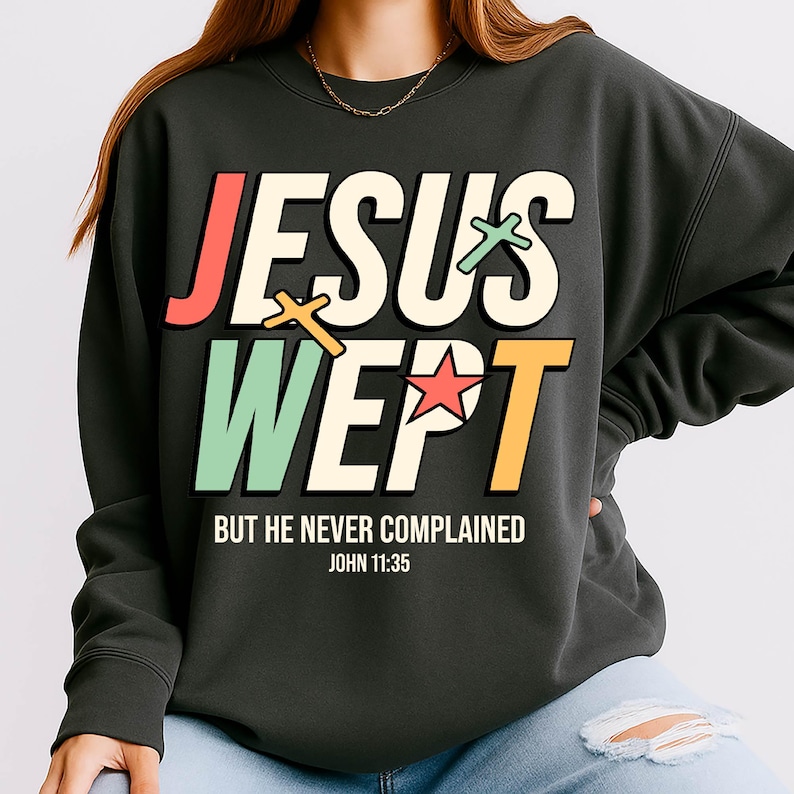 Jesus Wept SVG: John 11-35 Bible Verse Christian Shirt Design (digital ...