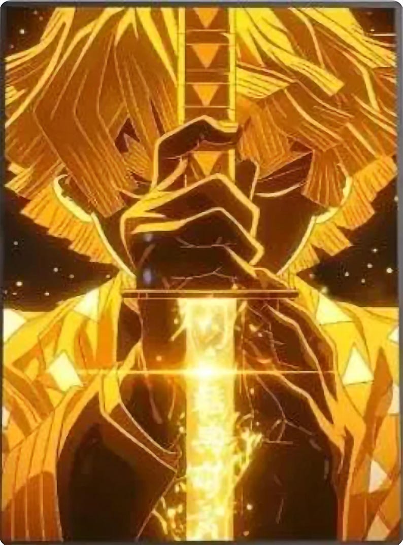 Zenitsu Agatsuma Demon Slayer Poster Wall Art Bedroom Decor Living Room ...