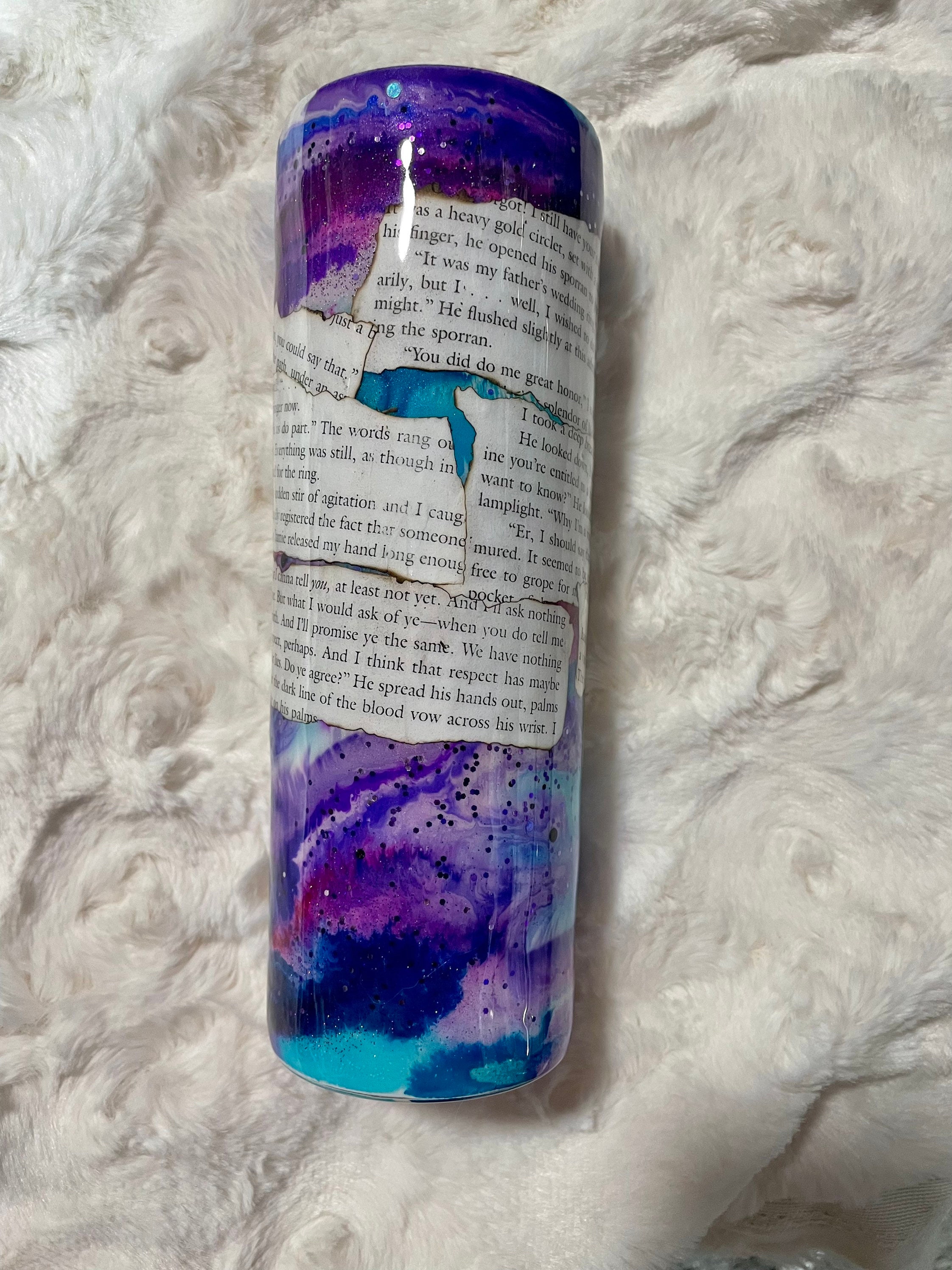 Outlander Inspired Tumbler With Book Pages and Skye Boat Song - Etsy
