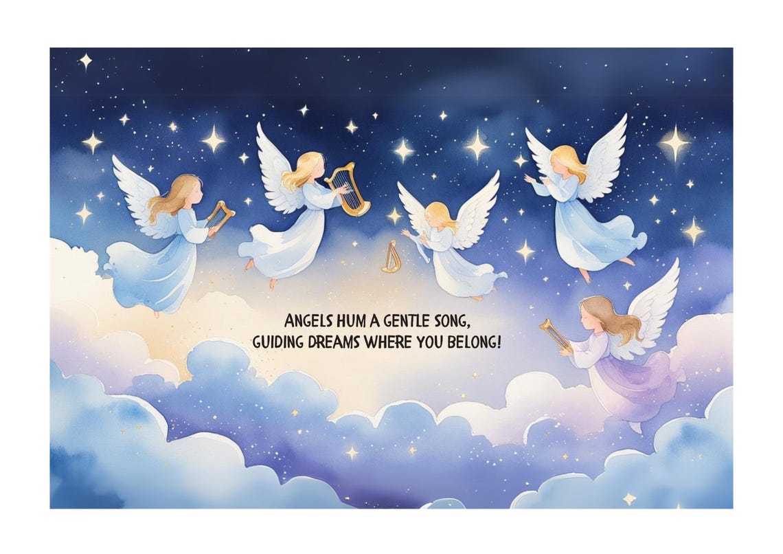 Light of Dreams, Printable Bedtime Lullaby Book for Kids, Soothing ...