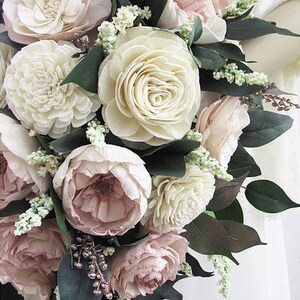 Rose Gold & Light Dusty Rose Cottage Rose Sola Flower Bridal - Etsy