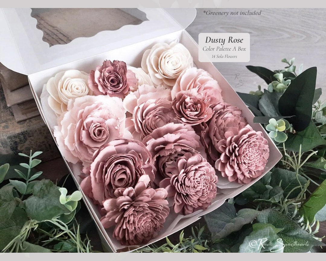 Box of 14 Light Dusty Rose, Dark Dusty Rose, and Ivory Gradient Loose ...