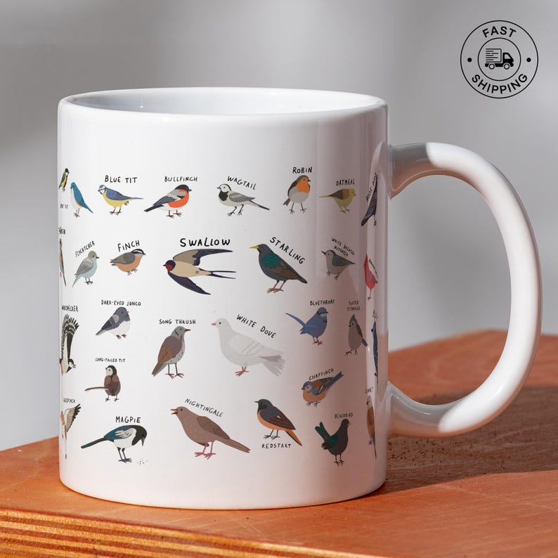 Bird Mug, Bird Watcher Gift,birdwatching Mug, Coffee Mug, Bird Lover ...