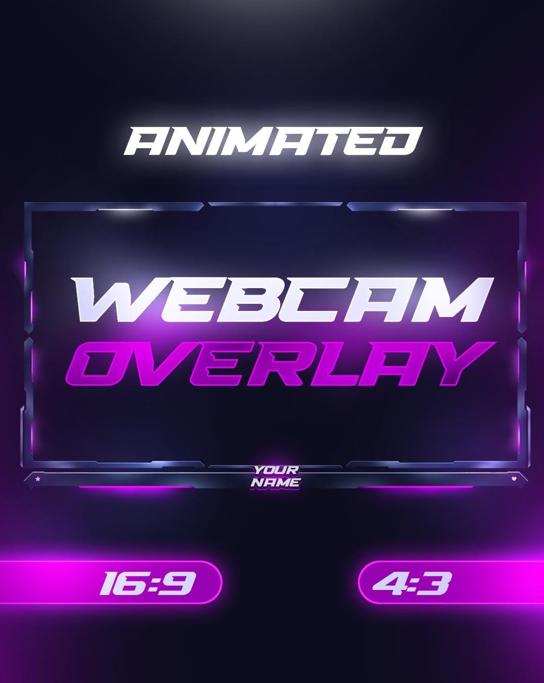 Animated Webcam Overlay | Facecam Overlay - Etsy