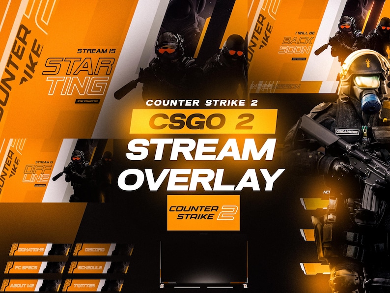 Animated CSGO Themed (counter Strike ) Stream Overlay - Etsy
