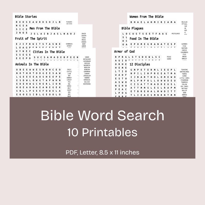 Christian Word Search Adults - Etsy UK