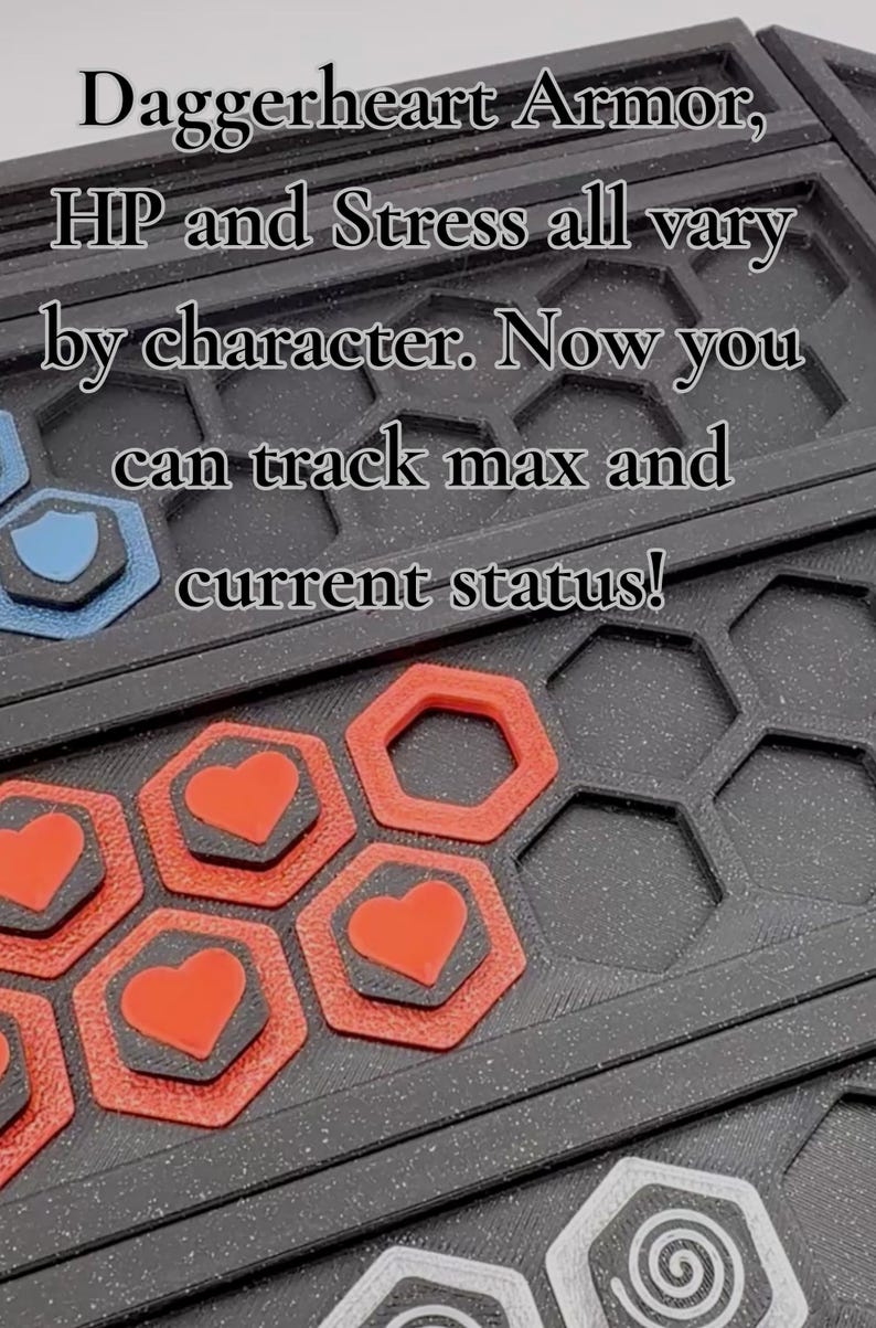 Daggerheart Character Tracker Board | Modular Status & Stats - Etsy