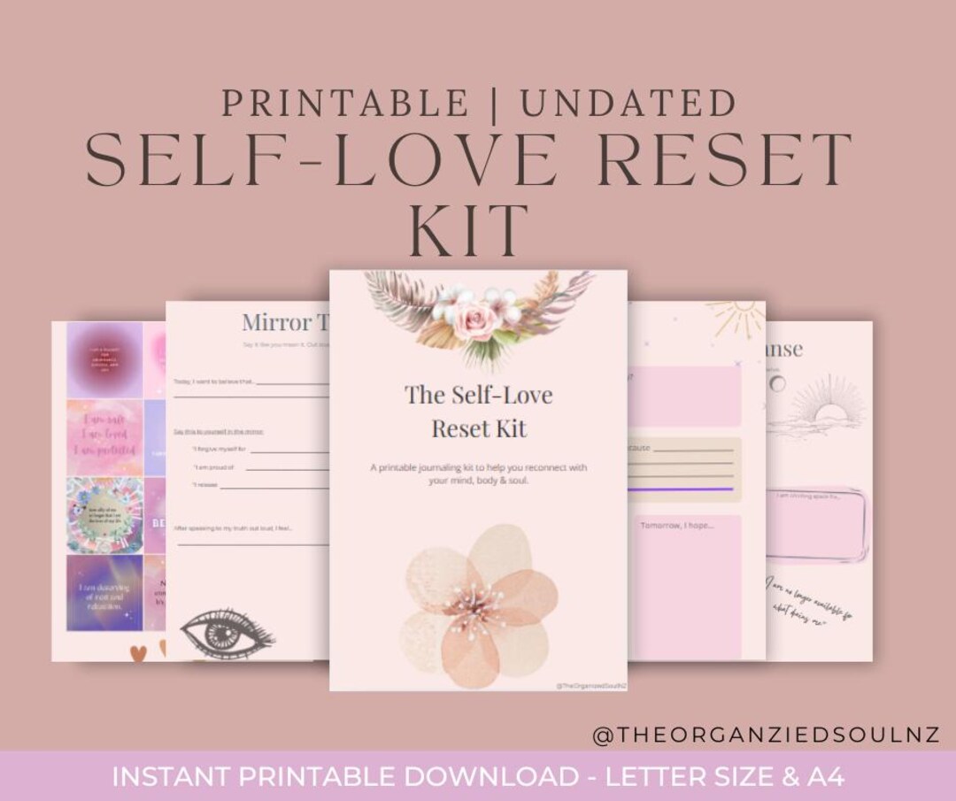 The Self-love Reset Kit | Printable Wellness Journal | Daily Reflection ...