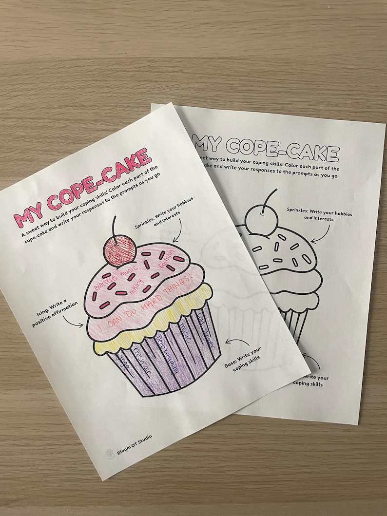 My Cope Cake - Coping Skills Worksheet - Mental Health Activity for All ...