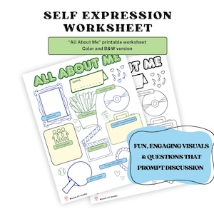 All About Me Worksheet – Self-reflection Activity for Therapy, Groups ...