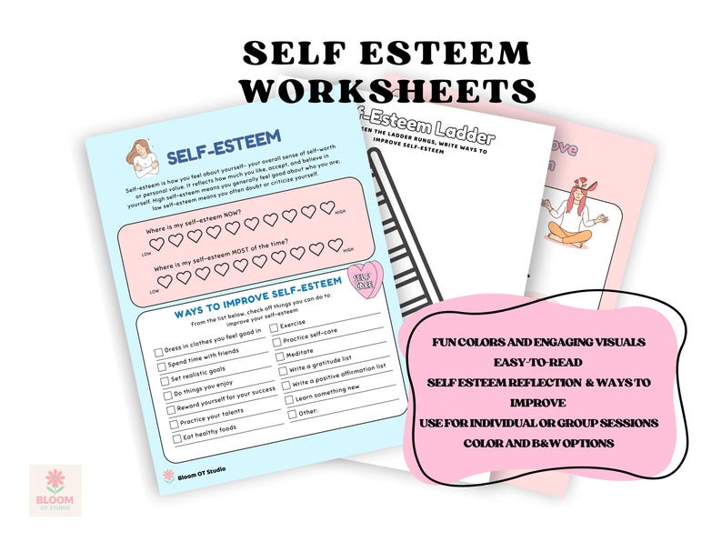 Printable Self-esteem Worksheets for Kids, Teens & Adults | OT Mental ...