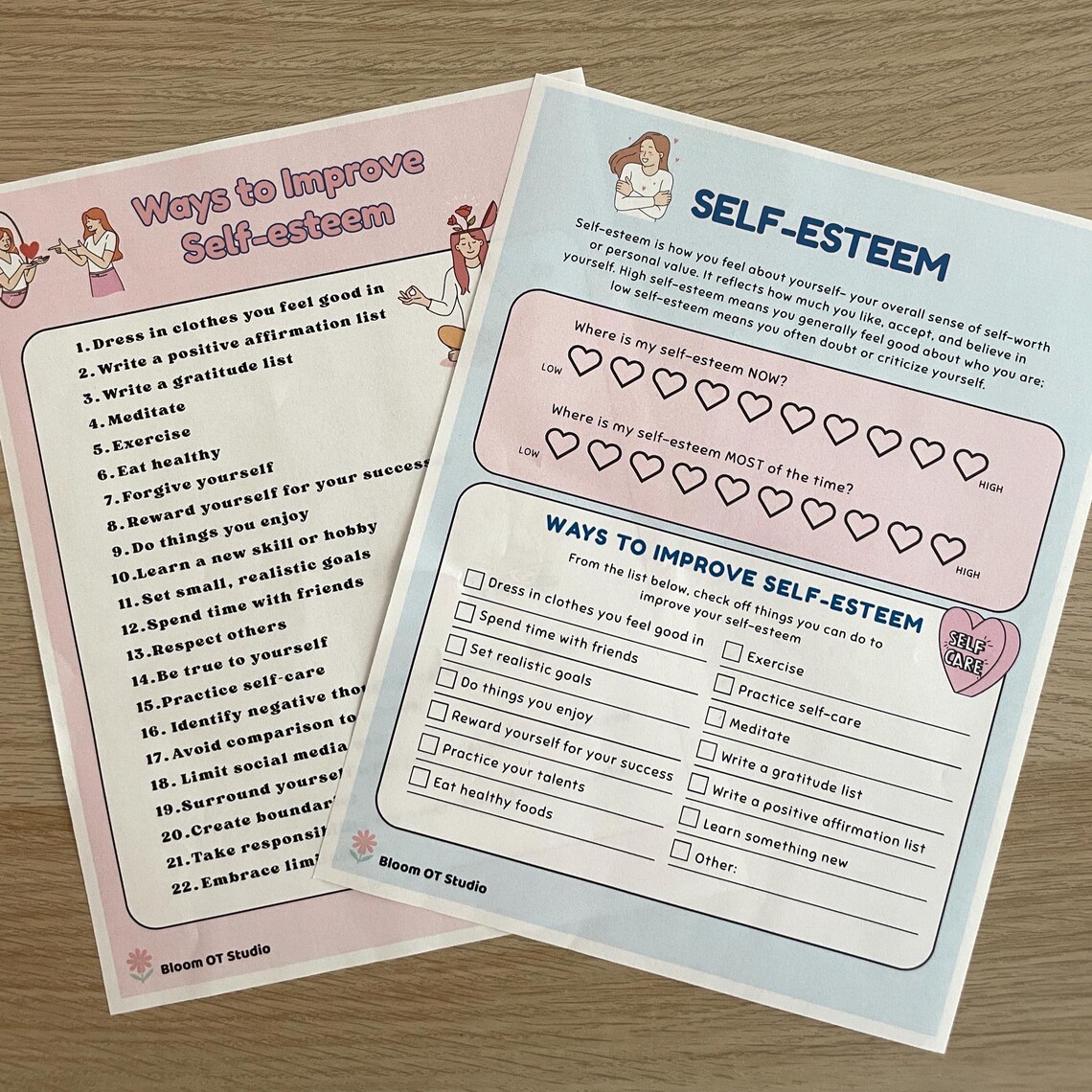 Printable Self-esteem Worksheets for Kids, Teens & Adults | OT Mental ...