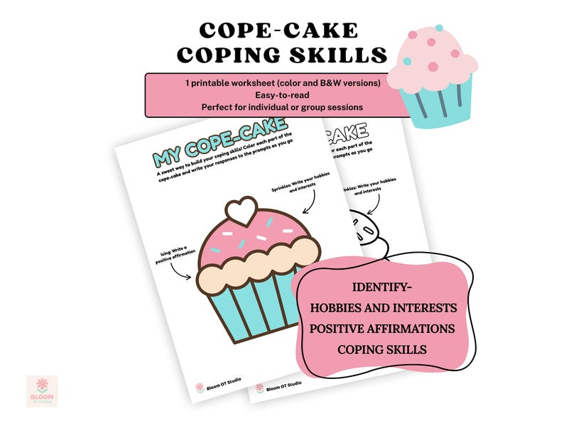 My Cope Cake - Coping Skills Worksheet - Mental Health Activity for All ...