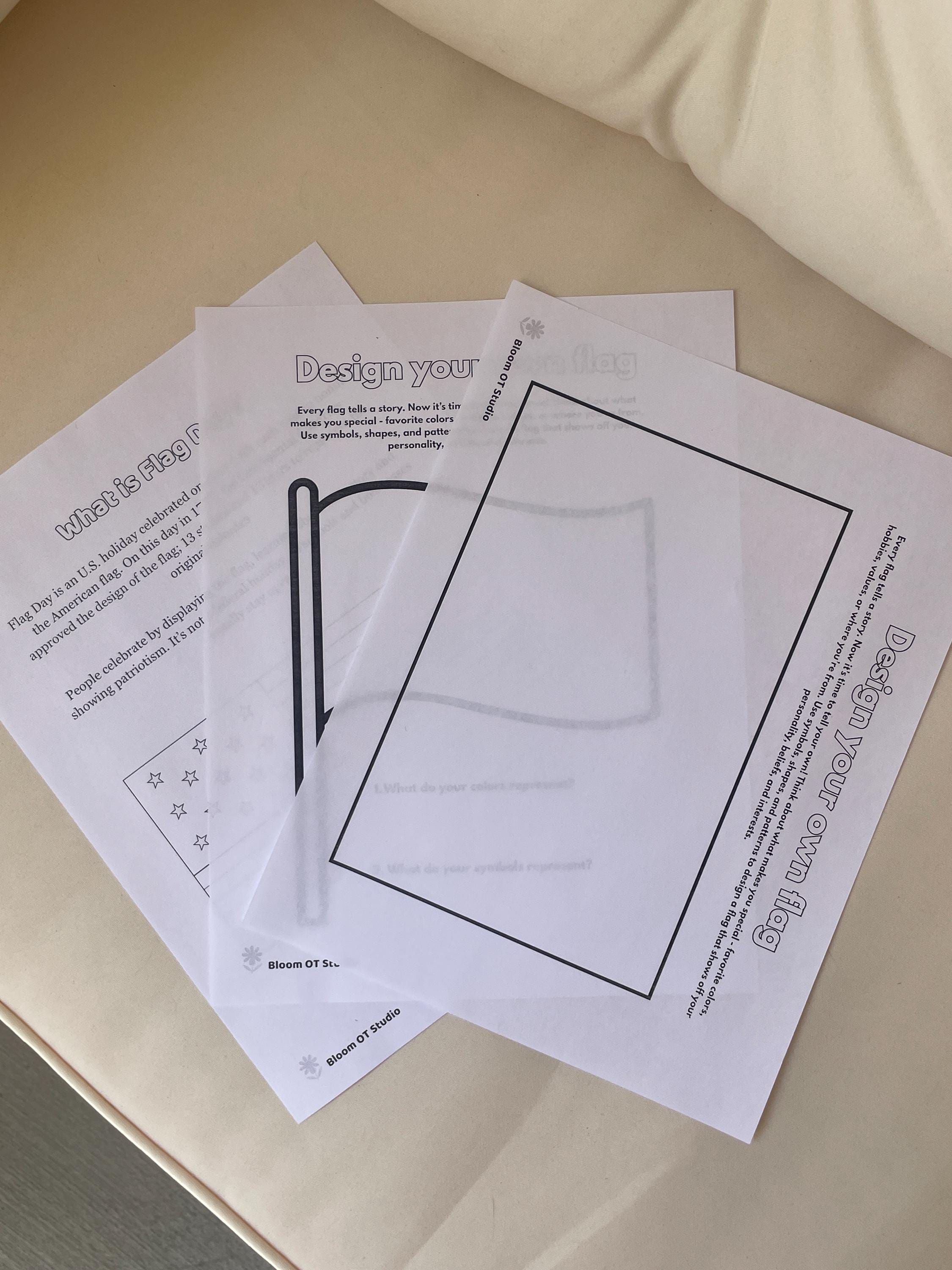 Flag Day Worksheet - Design Your Own Flag Activity - Printable Holiday ...