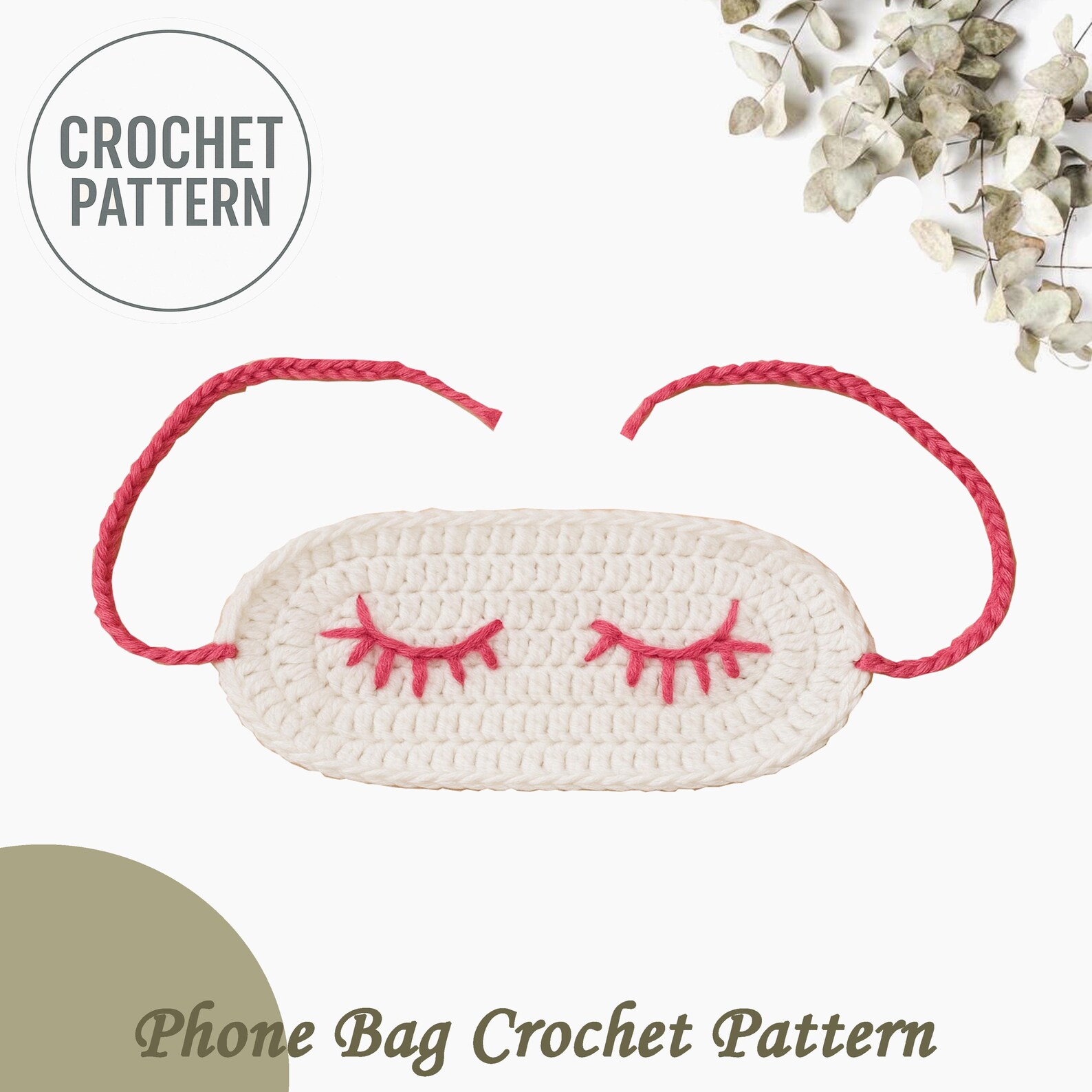 Crochet Sleep Mask Pattern PDF | Easy Beginner Crochet Eye Mask Pattern ...