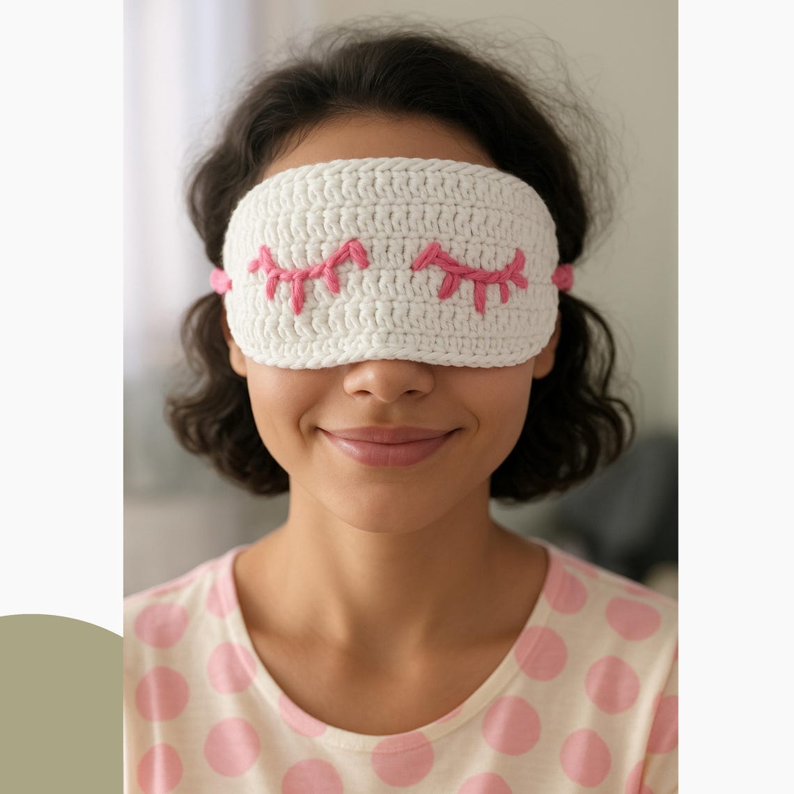 Crochet Sleep Mask Pattern PDF | Easy Beginner Crochet Eye Mask Pattern ...