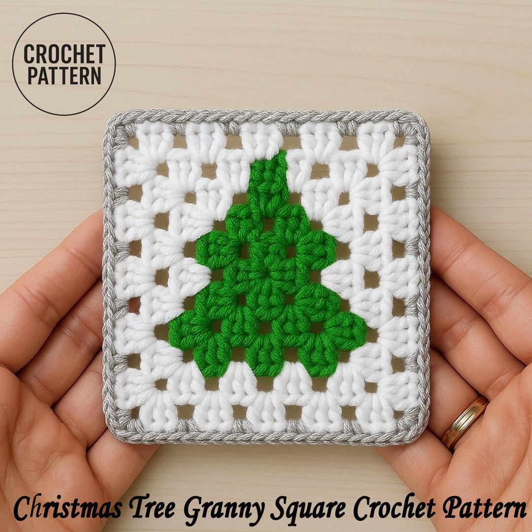 Christmas Tree Granny Square Crochet Pattern | DIY Holiday Crochet ...