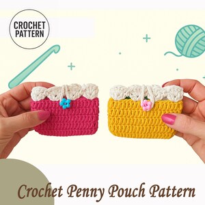 Crochet Penny Pouch Pattern | Digital PDF | Easy Small Wallet Pattern ...