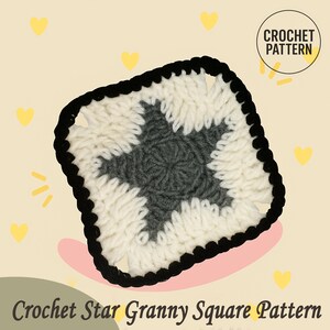 Star Granny Square Crochet Pattern PDF | Easy Crochet Star Appliqué ...
