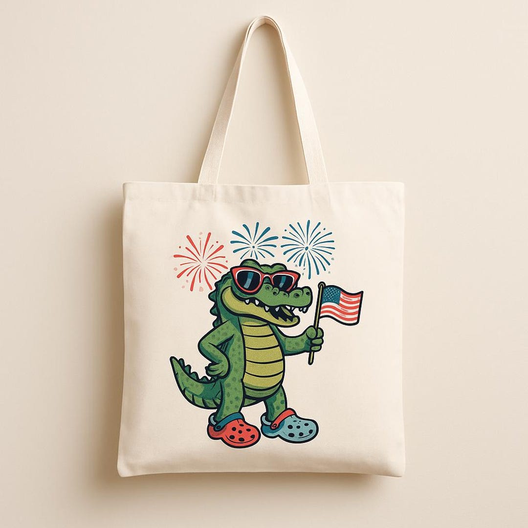 Patriotic Alligator PNG | Funky Florida Gator With American Flag ...