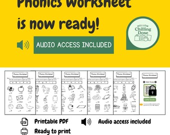 Phonics Bundle With QR Code Audio | Letter Sounds A-Z Worksheets | ESL ...