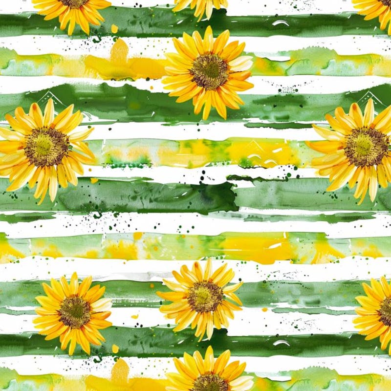 Sunflower Fabric - Etsy