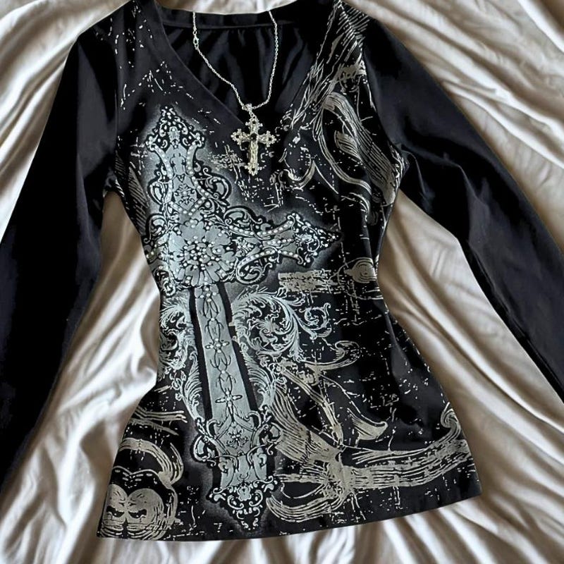 Gothic Clothes Baggy Y2k - Etsy