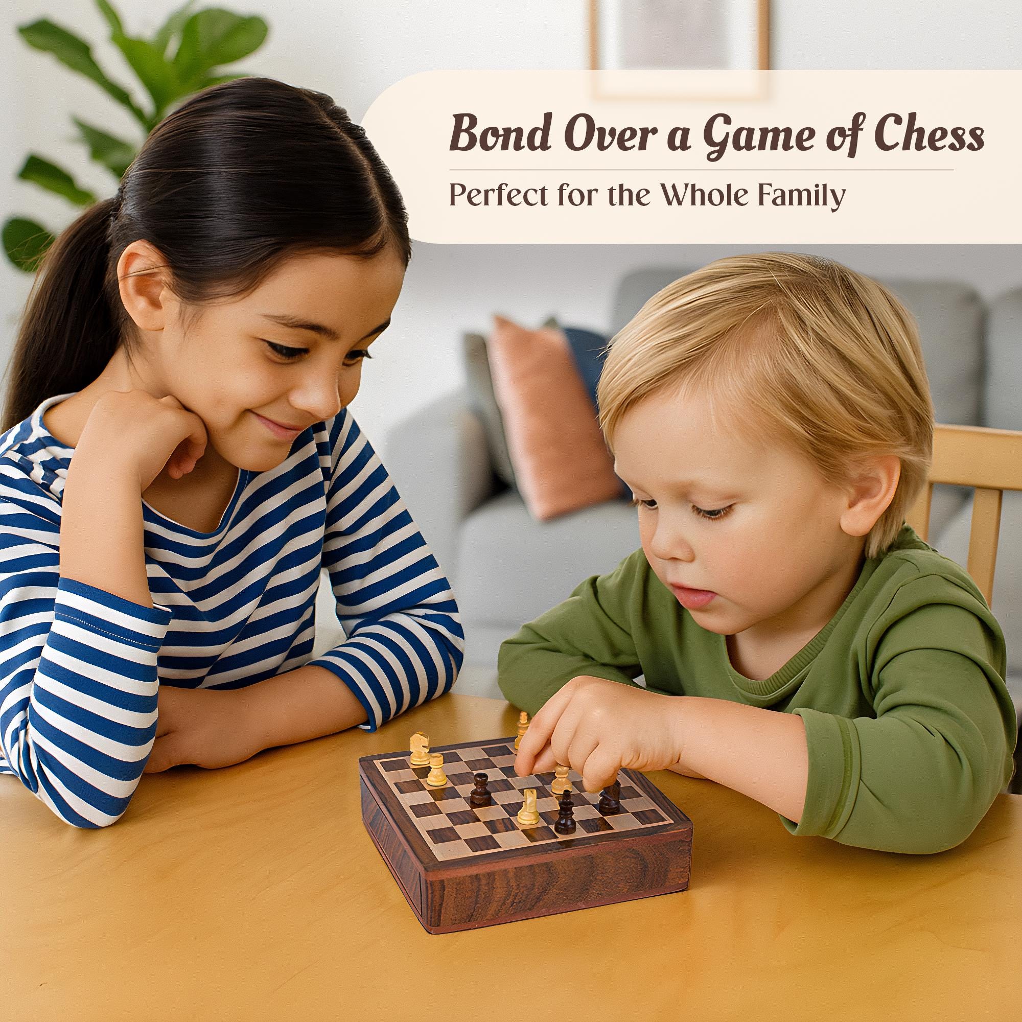 Personalized Wooden Magnetic Chess Set - Sliding Portable Travel Chess ...