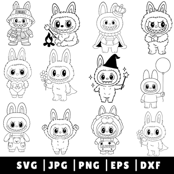 Labubu Outline File - Etsy