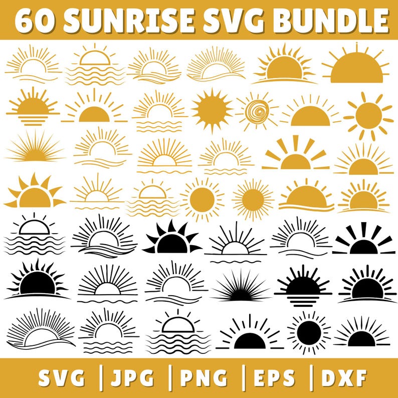 Sunrise Svg Png, Sun Svg Cricut, Sunrise Clipart, Sunrise Cut File, Sun ...