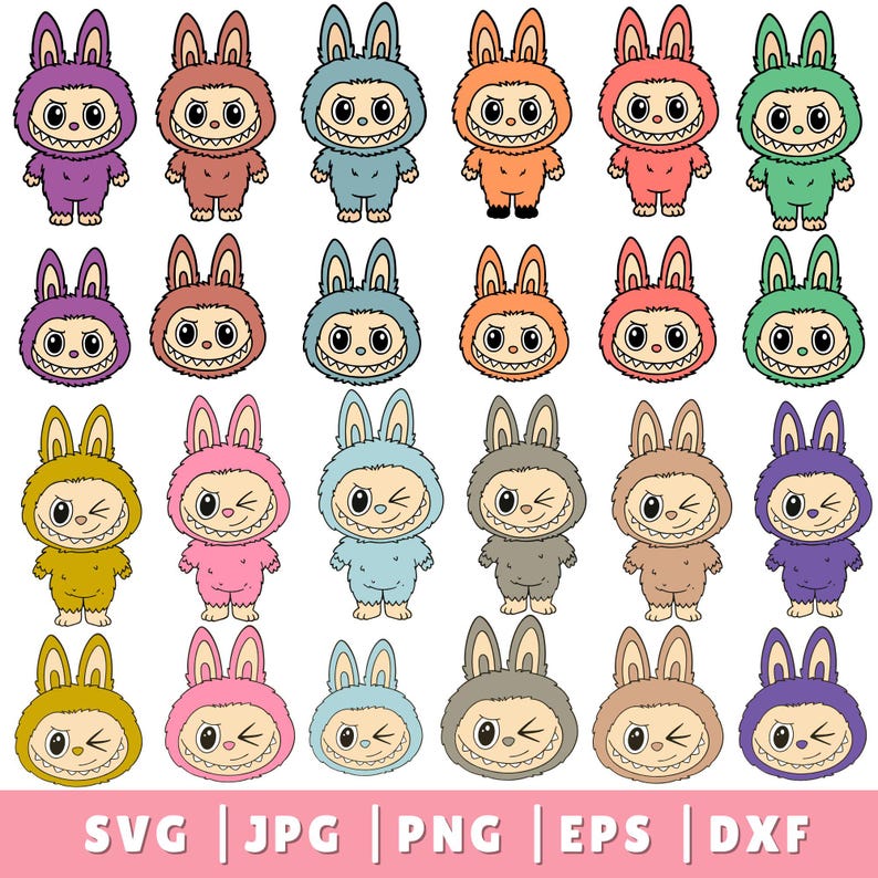 Labubu Designs Svg Png Bundle,labubu Png Svg,vector Digital File for ...