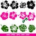 Hibiscus Flowers Svg Bundle, Hibiscus Svg, Tropical Floral Clipart Svg ...
