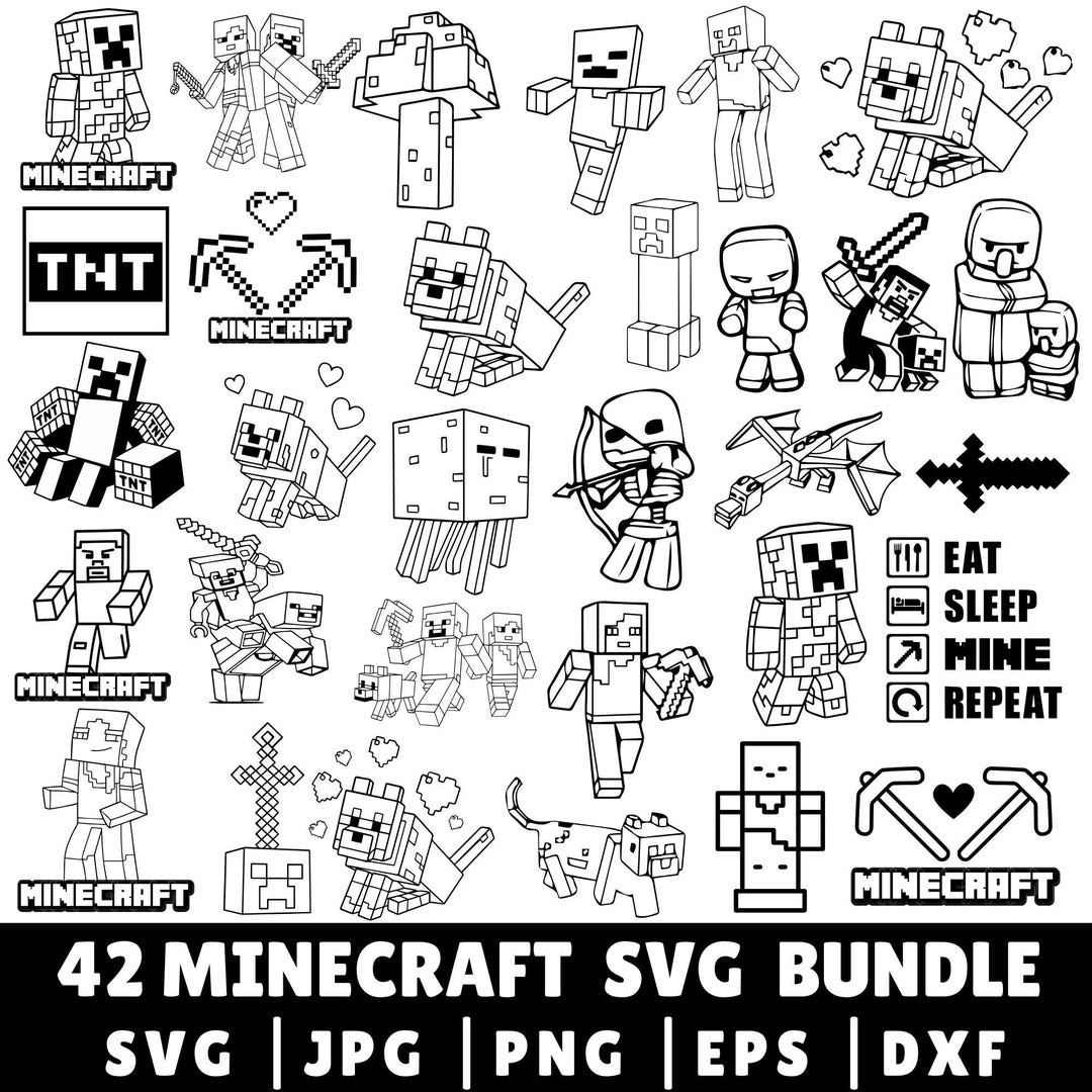 Minecraft Svg Bundle, Minecraft Game Svg, Minecraft Birthday Gift ...