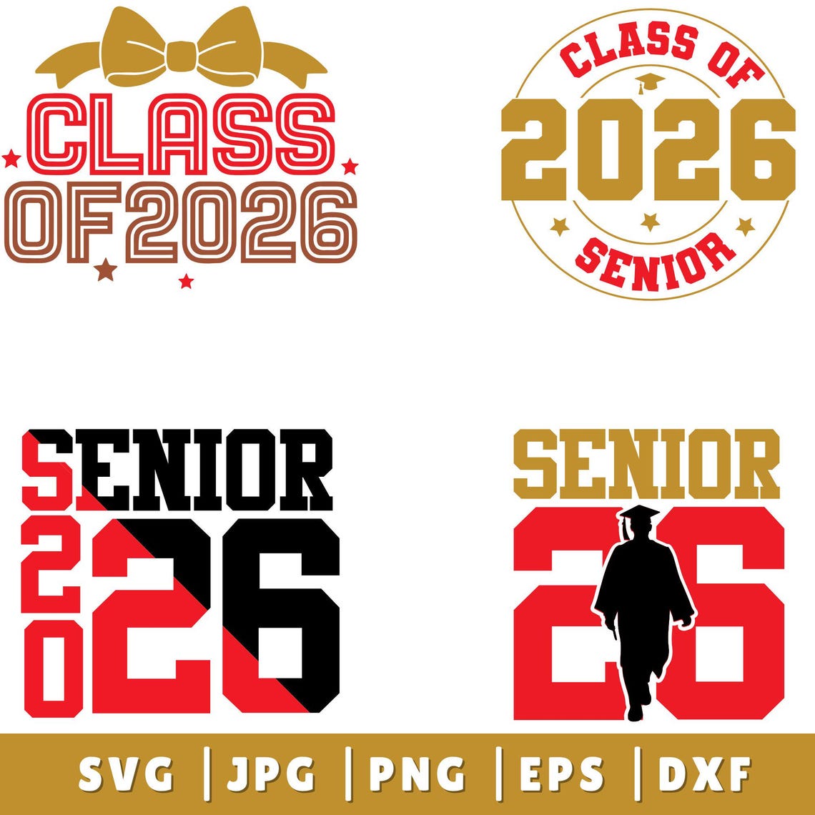 Class of 2026 SVG Bundle, 2026 Senior Svg, Graduation 2026 Svg, Senior ...