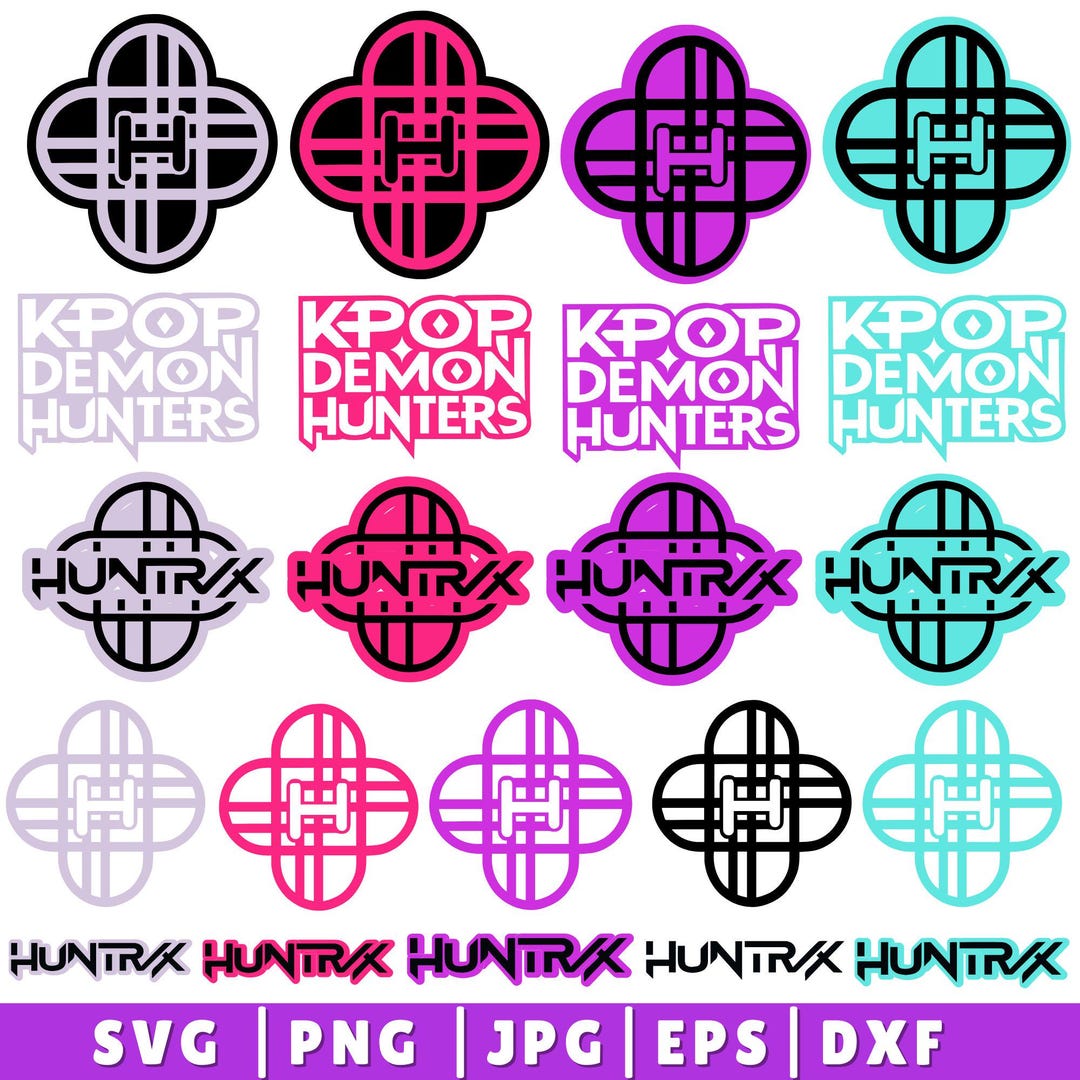 Buy 23 K-pop Huntrix Logo Pack | Demon Hunters Inspired Svg,eps,png,eps ...