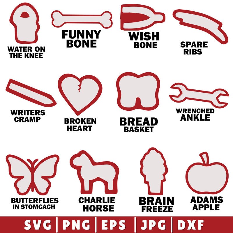 Printable Operation Game Pieces - Etsy