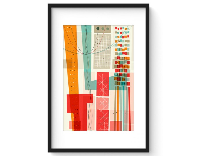PASTICHE No.23 Giclee Print Mid Century Modern Danish Modern Abstract ...